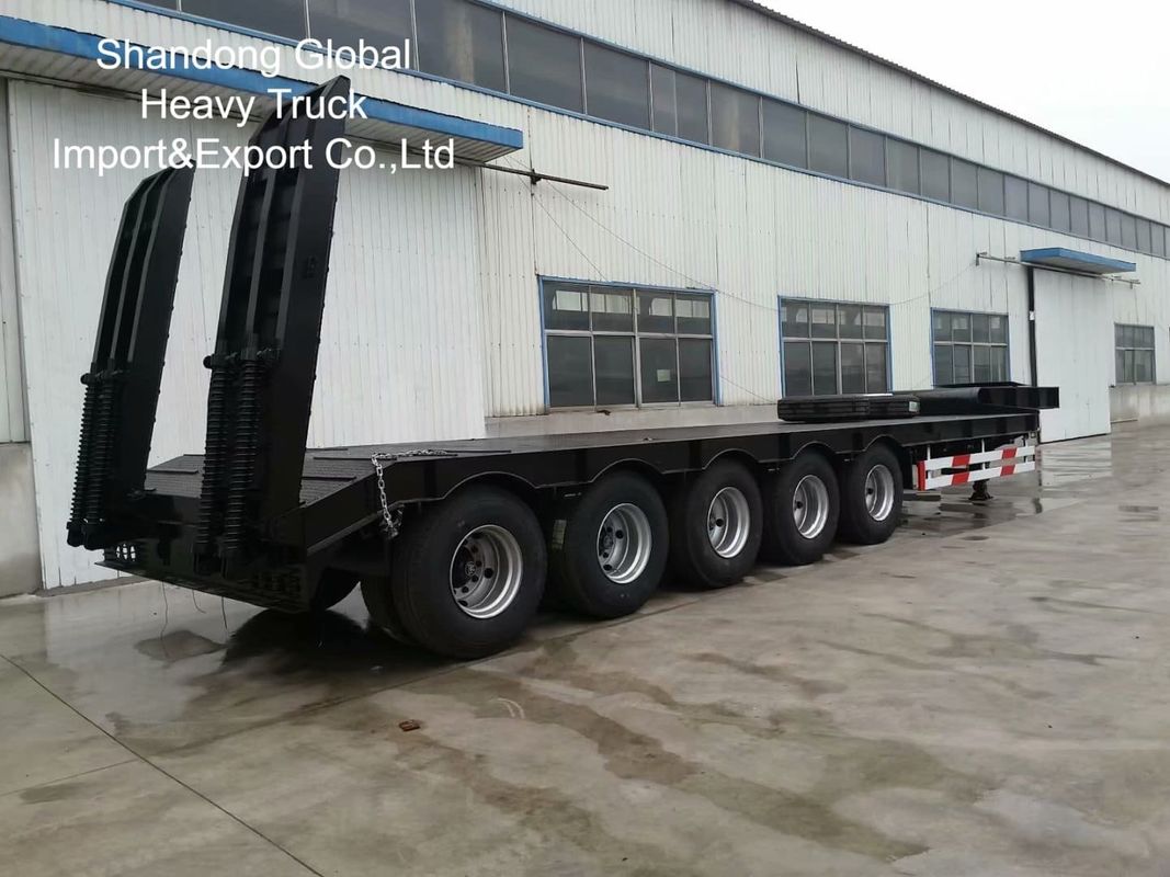 5 Axle 10 Axle 120 Ton Heavy Duty Low Bed Semi Trailer for Heavy ...